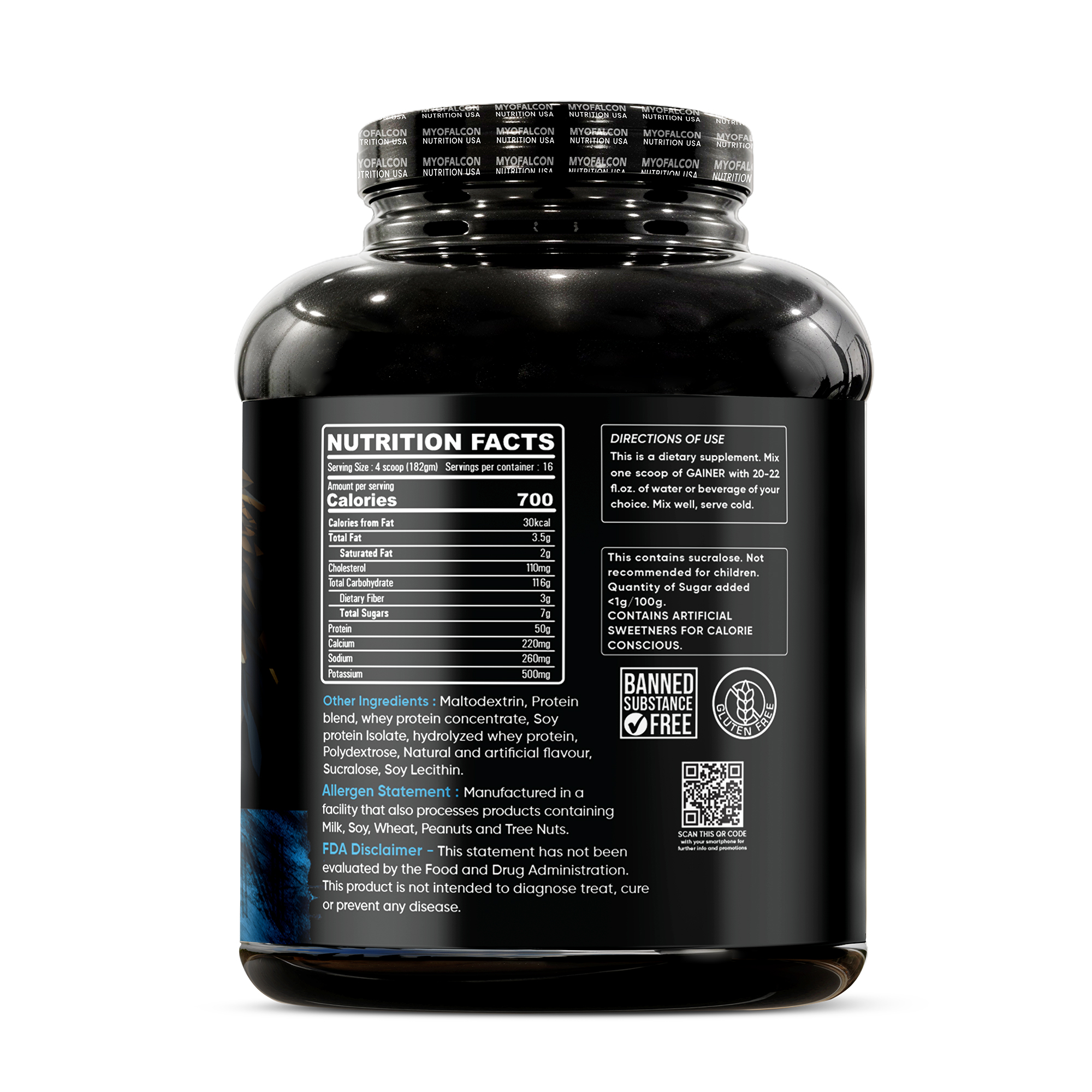 Myofalcon Myo-Gain Mass Gainer – 4.9lbs – Myofalcon